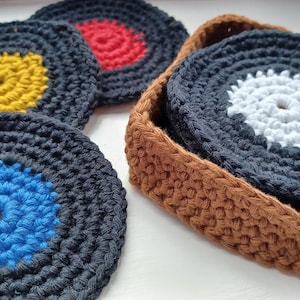 Record Set Crochet Pattern for Record Coasters Easy Crochet Pattern for ...