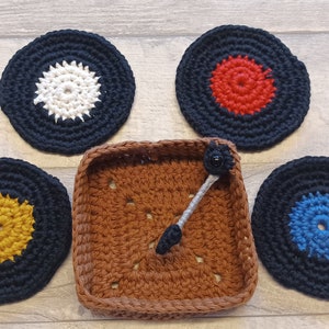 Record Set Crochet Pattern for Record Coasters Easy Crochet Pattern for ...