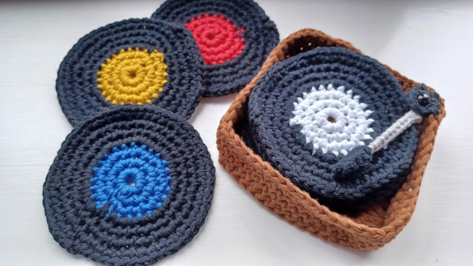 Record Set Crochet Pattern for Record Coasters Easy Crochet Pattern for ...