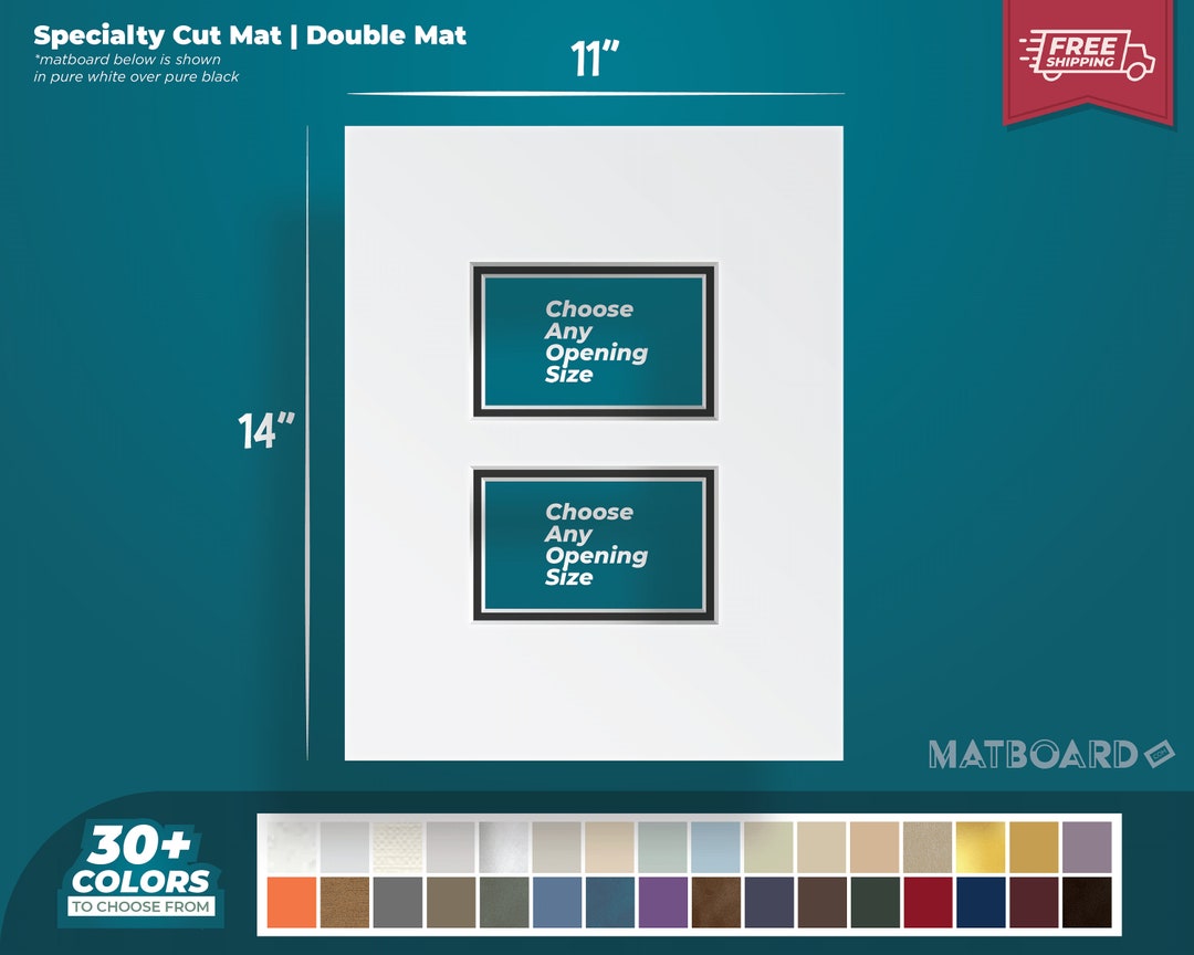 11x14” Specialty Double Matboard - Premium Matboard for Your Custom Art ...