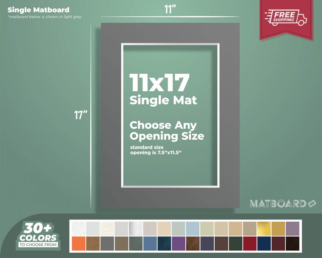 11x17" Premium Matboard - Choose Your Custom Matboard Size, Color, and ...