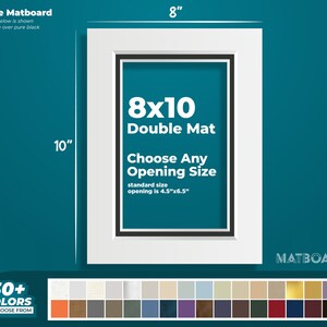 8x10 Premium Double Matboard Choose Your Custom - Etsy