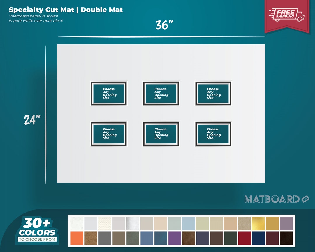 24x36” Specialty Double Matboard - Premium Matboard for Your Custom Art ...