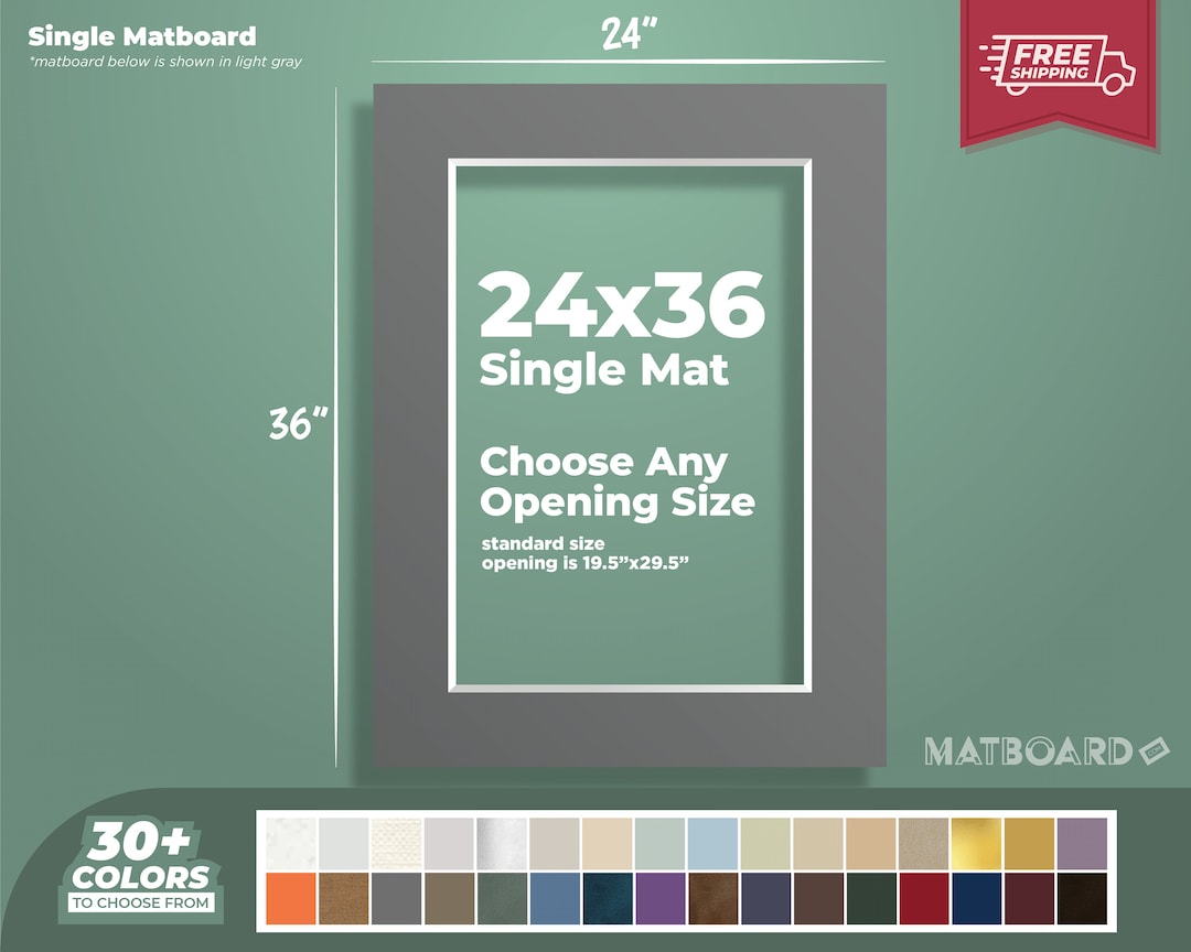 24x36" Premium Matboard - Choose Your Custom Matboard Size, Color, and ...