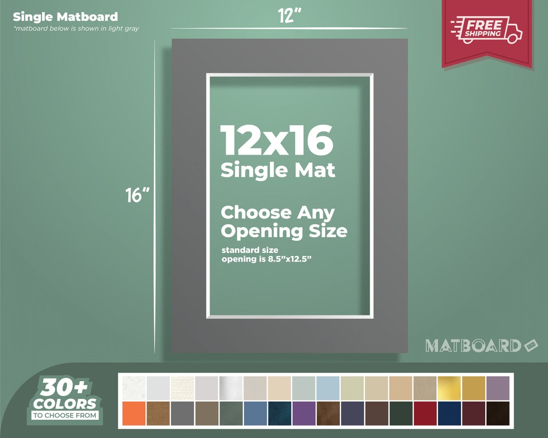 12x16" Premium Matboard - Choose Your Custom Matboard Size, Color, and ...