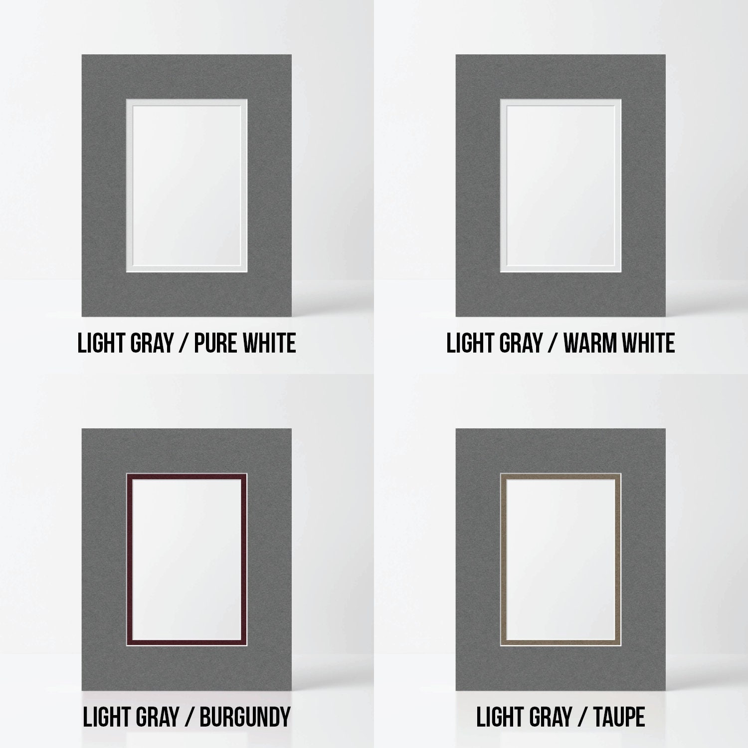 Light Gray Double Matboard Color Matboard Photography | Etsy