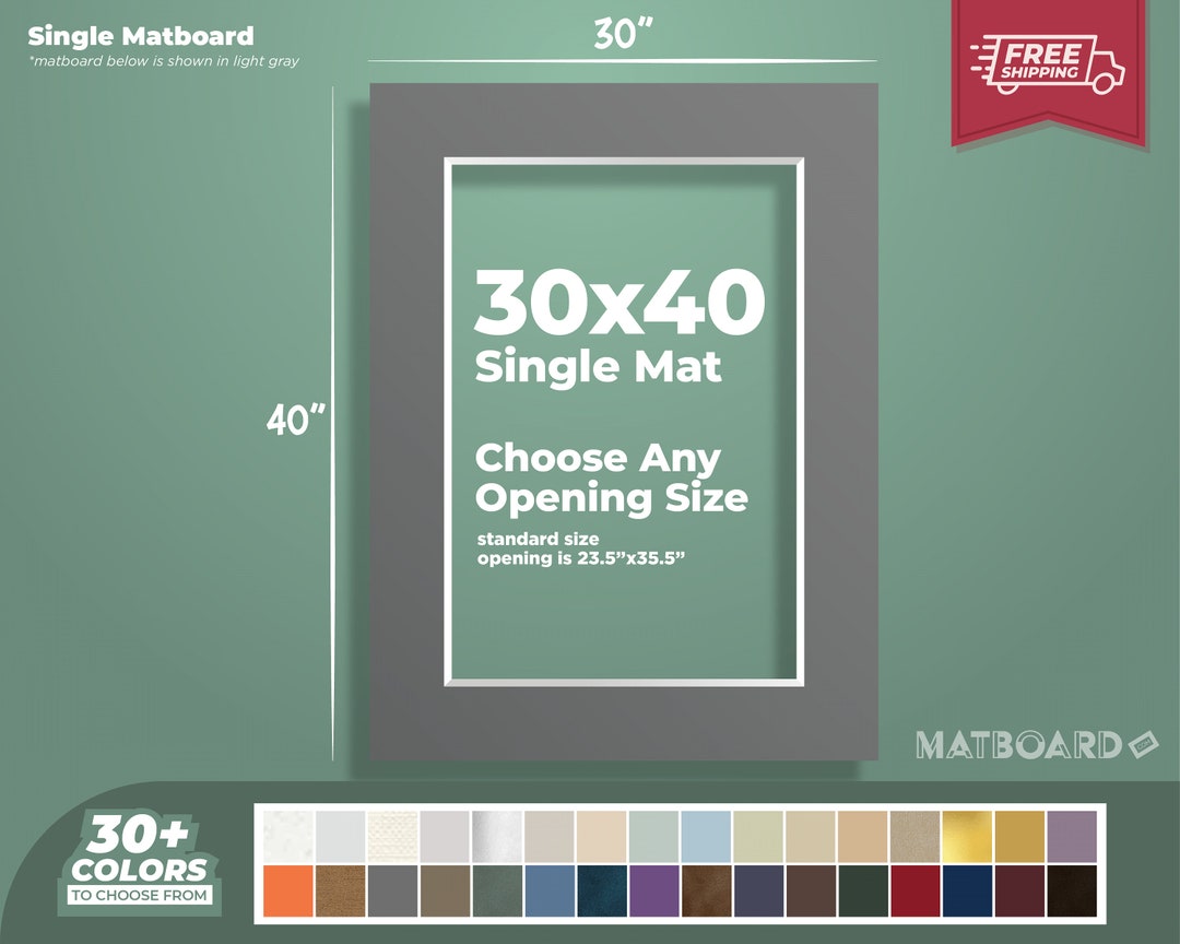 30x40" Premium Matboard - Choose Your Custom Matboard Size, Color, and ...
