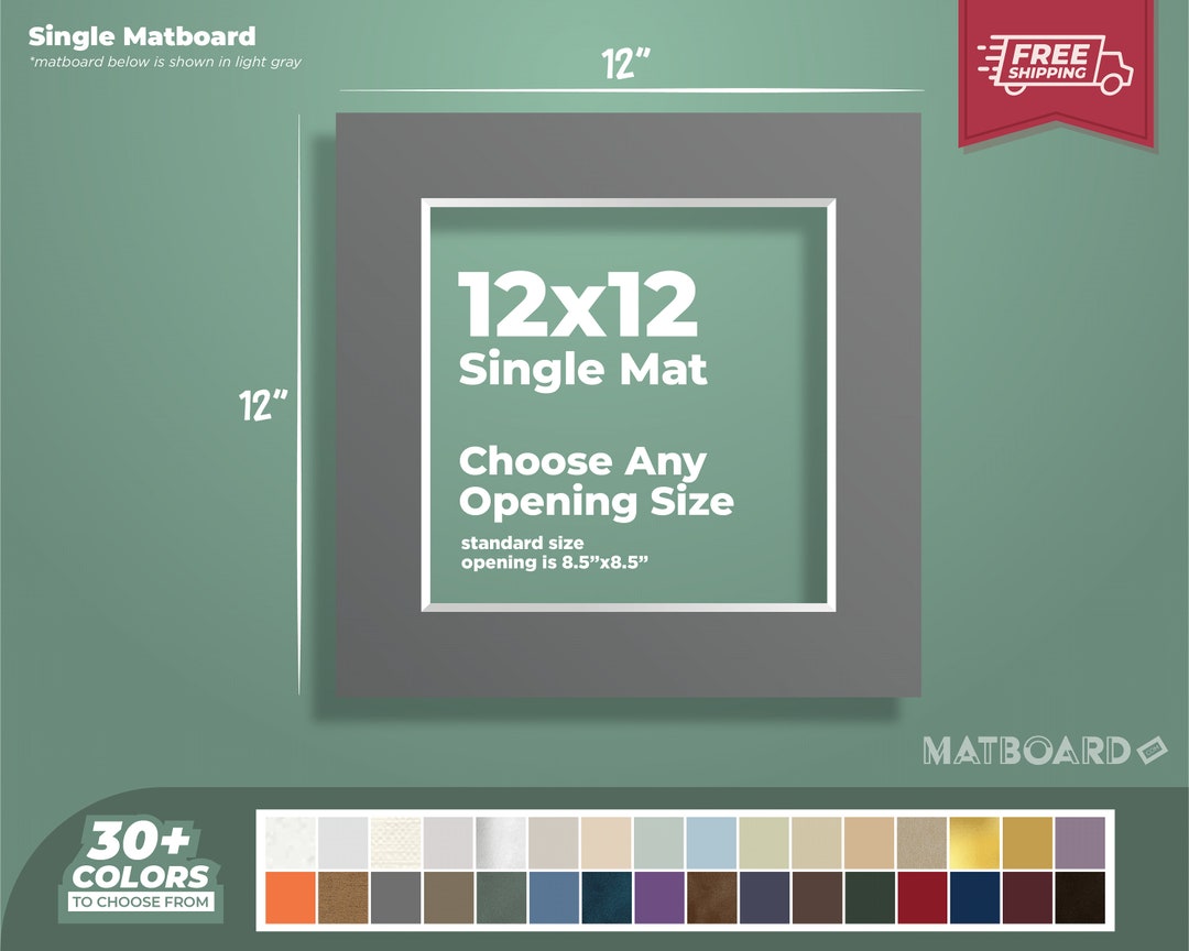 12x12" Premium Matboard - Choose Your Custom Matboard Size, Color, and ...