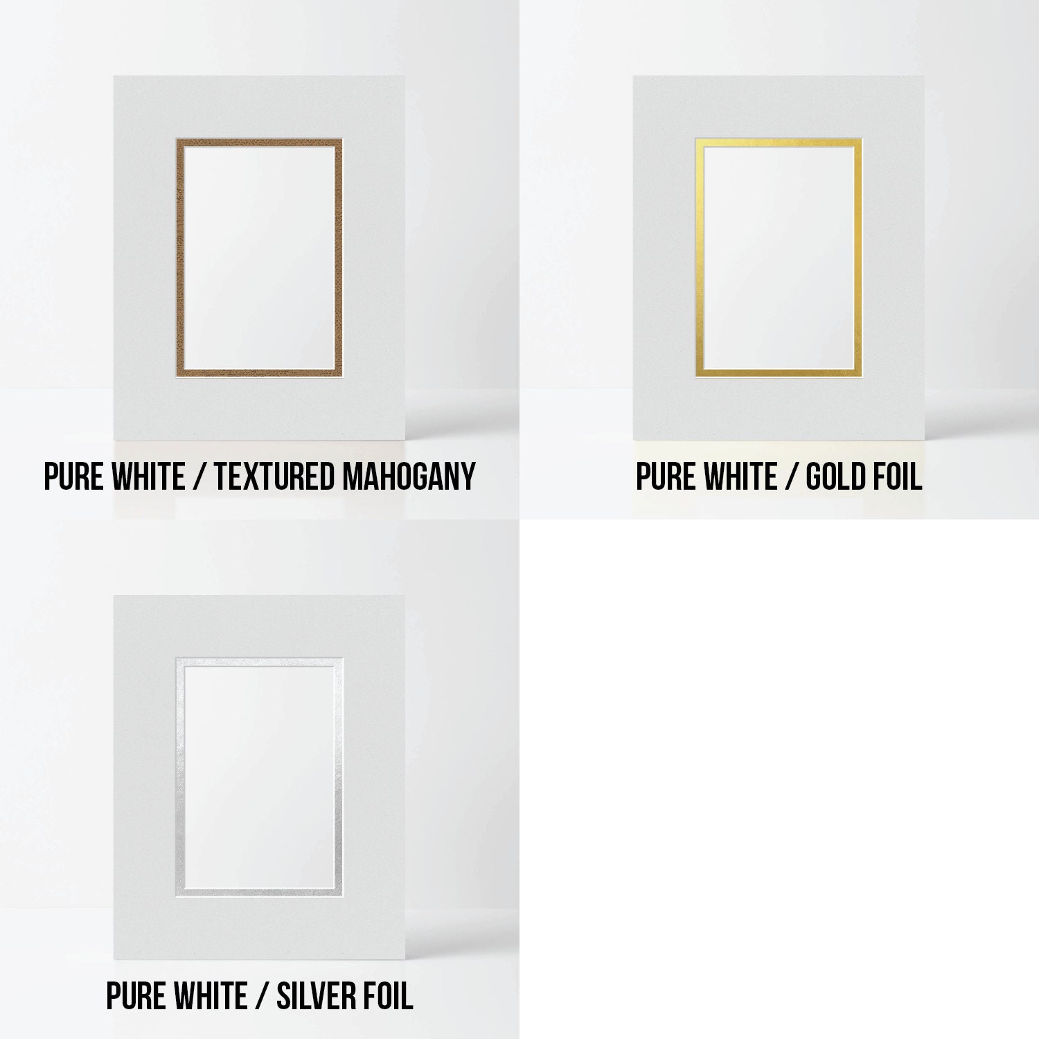 Pure White Double Matboard Color Matboard Photography - Etsy