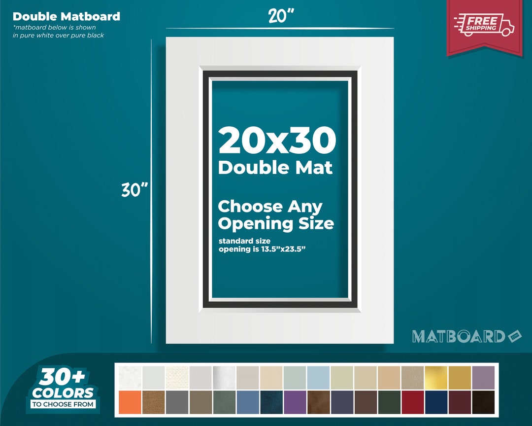 20x30" Premium Double Matboard - Choose Your Custom Matboard Size ...