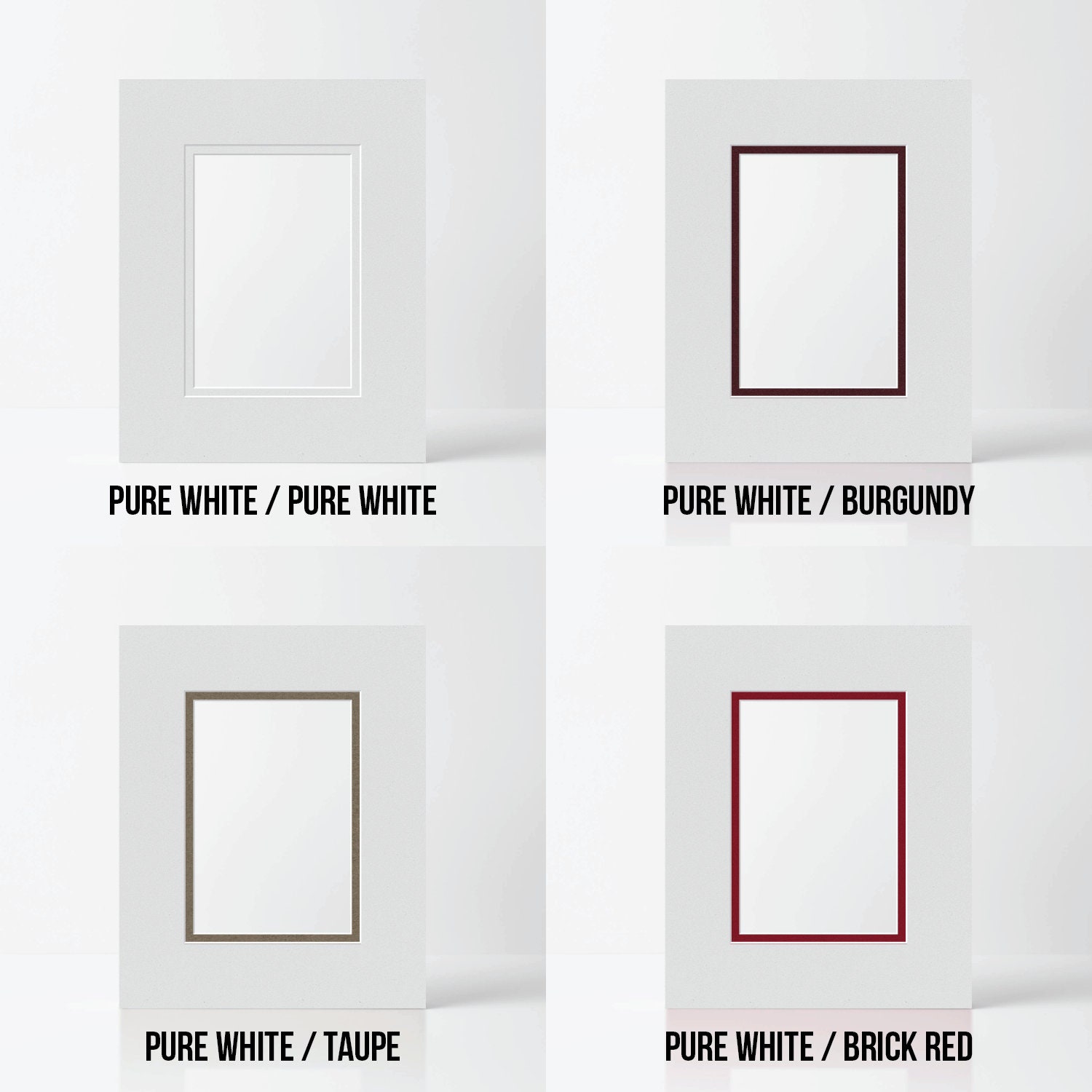 Pure White Double Matboard Color Matboard Photography - Etsy