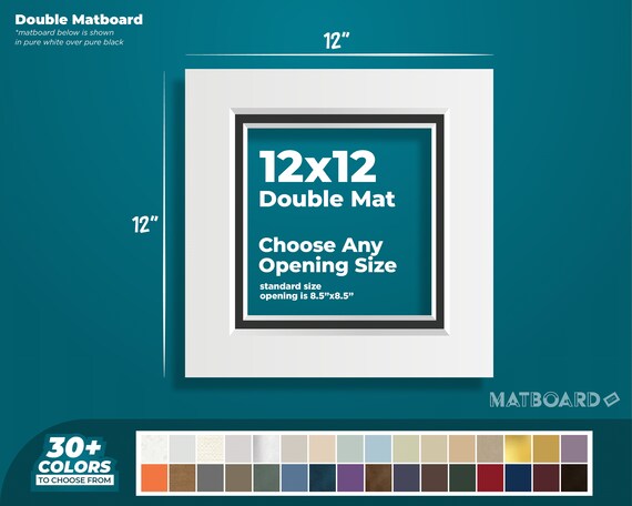 12x12 Premium Double Matboard Choose Your Custom | Etsy