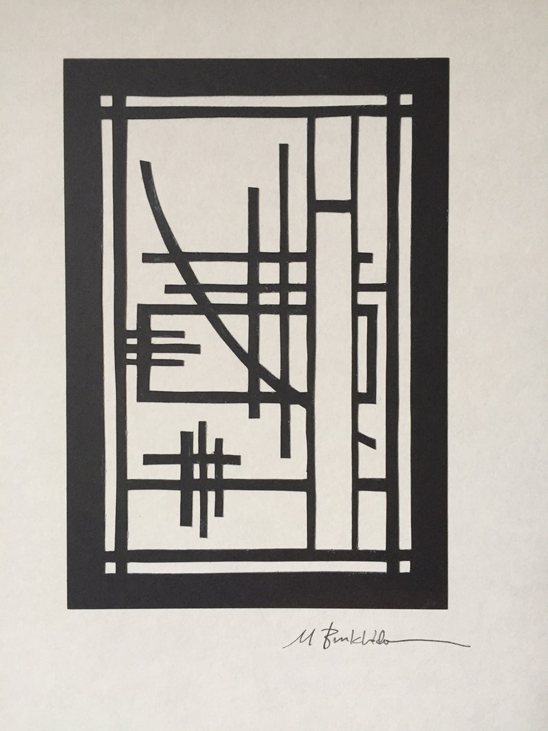 Paper Cutout - Hand Cut Abstract - Etsy