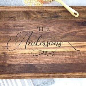 Cutting Board Name, Laser Engraved Cutting Board Personalized Walnut ...