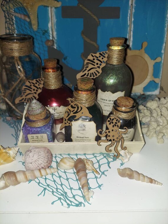 Nautical Apothecary Potions Bath Set | Etsy