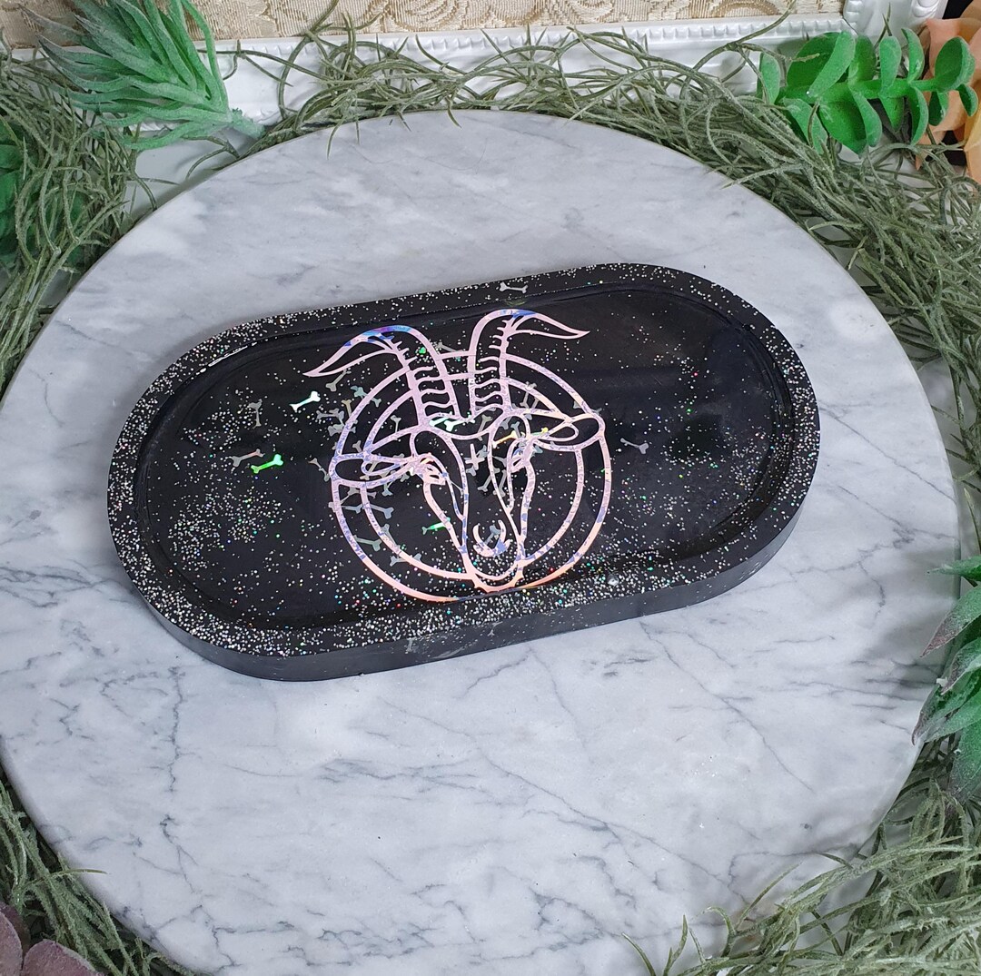 Handmade Goth Trinket Dish: Baphomet Occult Decor - Etsy