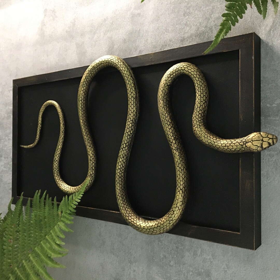 Snake Wall Art 3D Gold Decor Snake Wall Sculpture Unique - Etsy UK