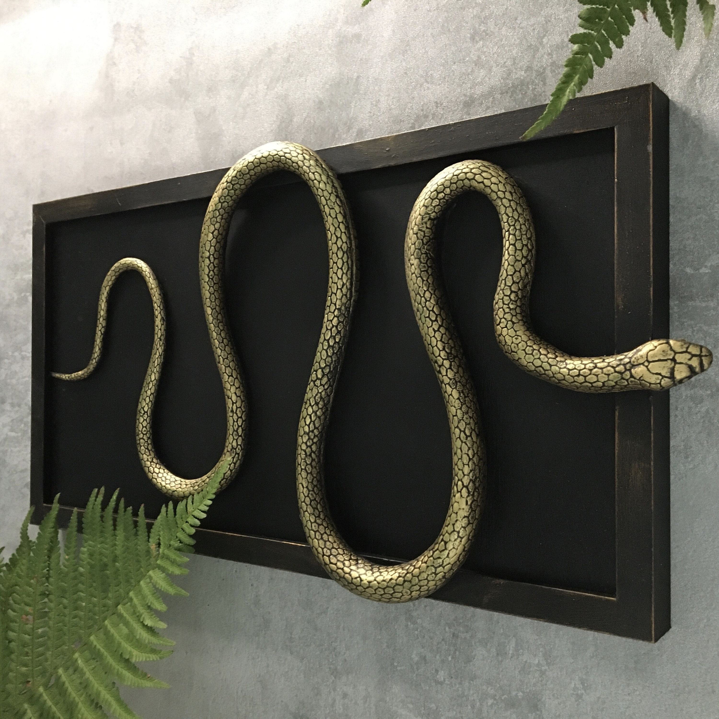 Snake Wall Art 3D Gold Decor Snake Wall Sculpture Unique - Etsy