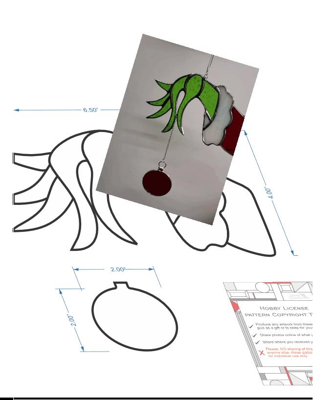 The Grinch Hand Pre-cut Glass Kit - Etsy