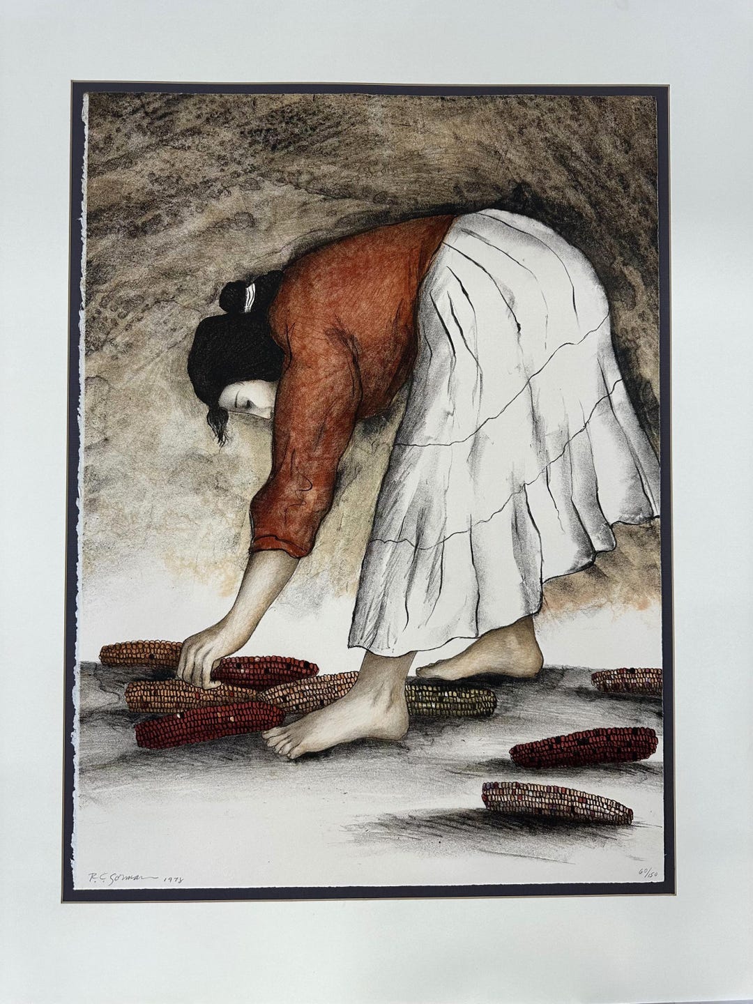 R C Gorman – INDIAN CORN – Stone Lithograph, Limited Edition of 60/150 ...