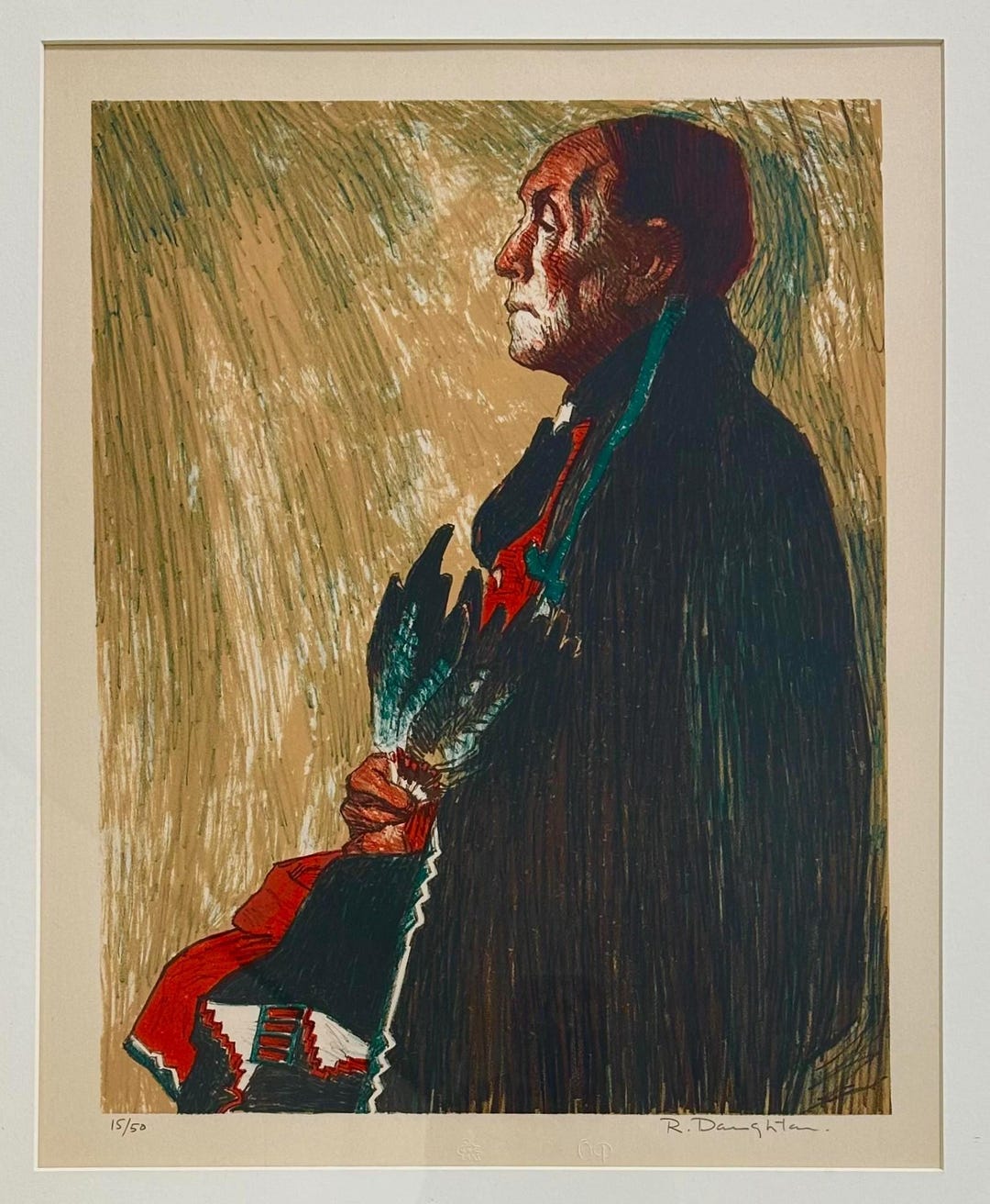 Robert Daughters Original 4 Color Lithograph Print – PEYOTE MAN (sun ...