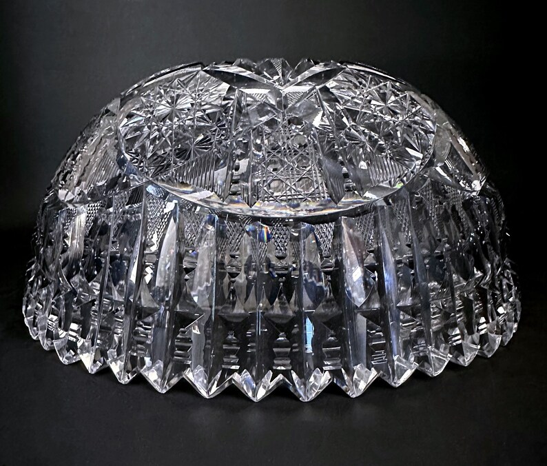 Signed LIBBEY, Ellesmere Pattern, 4.5 In. X 10 In. American Brilliant ...