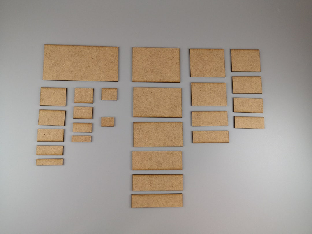Rectangular MDF 2mm Thick Wargaming Bases, Various Sizes - Etsy