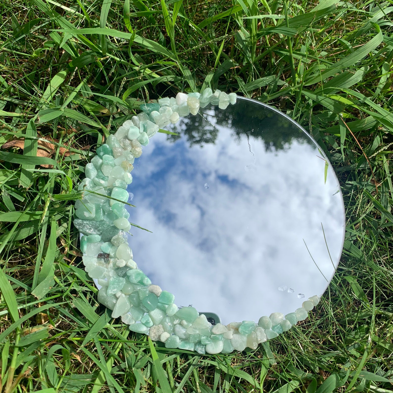 Amethyst Mirror Tigers Eye Mirror Crystal mirror tumbled | Etsy