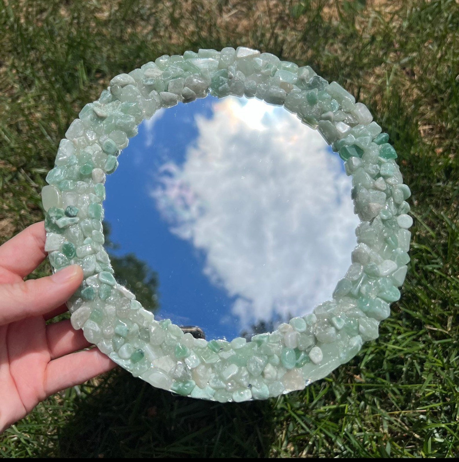 Amethyst Mirror Tigers Eye Mirror Crystal Mirror Tumbled - Etsy