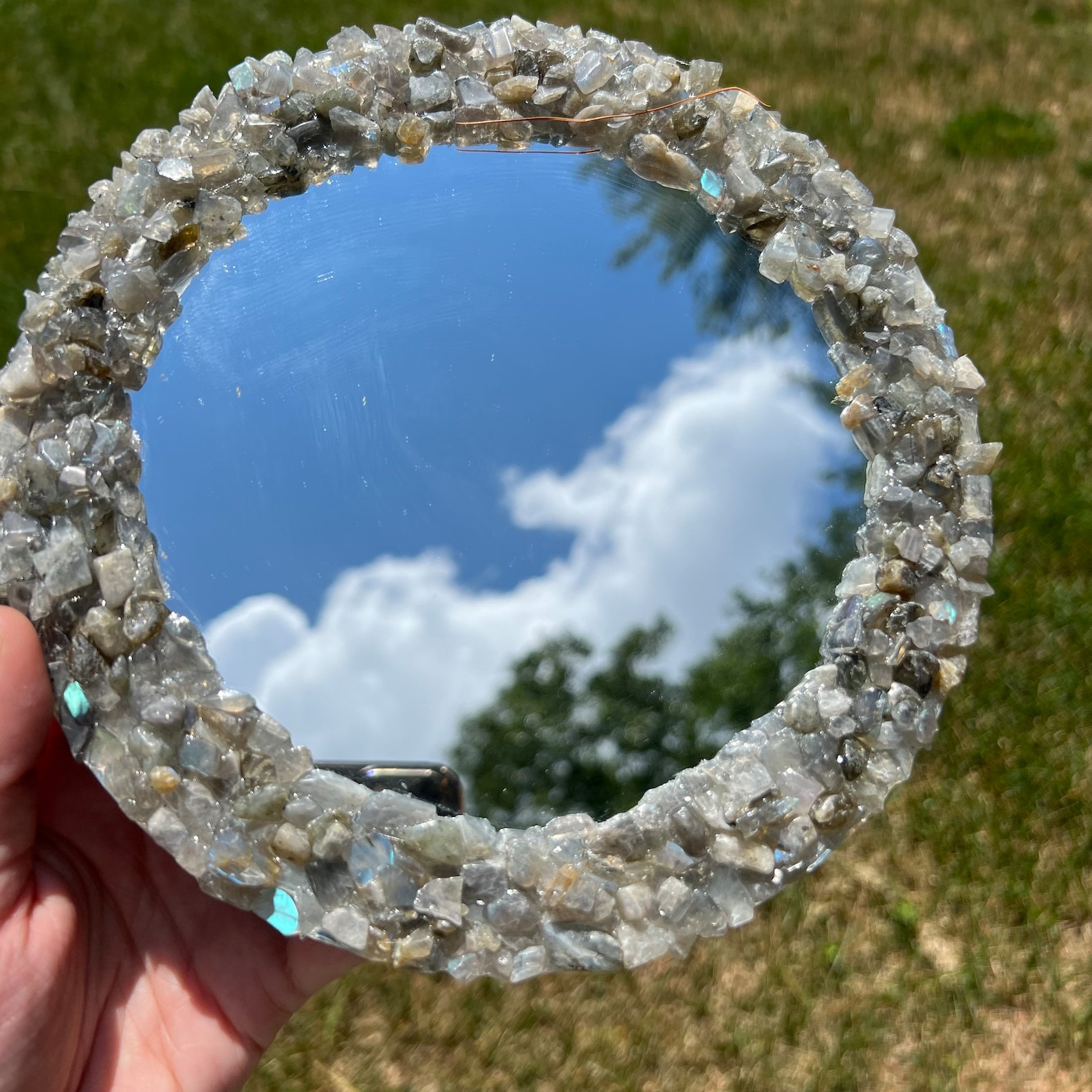 Amethyst Mirror Tigers Eye Mirror Crystal Mirror Tumbled - Etsy