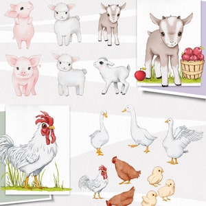 Farm Clipart - Barn Clipart, Farm Animal Clipart, Cow Clipart, Pig ...