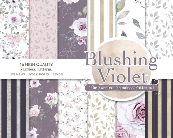 Watercolor Flower Digital Paper Pack Printable / Digital - Etsy