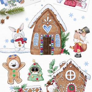 Cute Christmas Animal Clipart, Cute Christmas PNG, Snowman Clipart ...