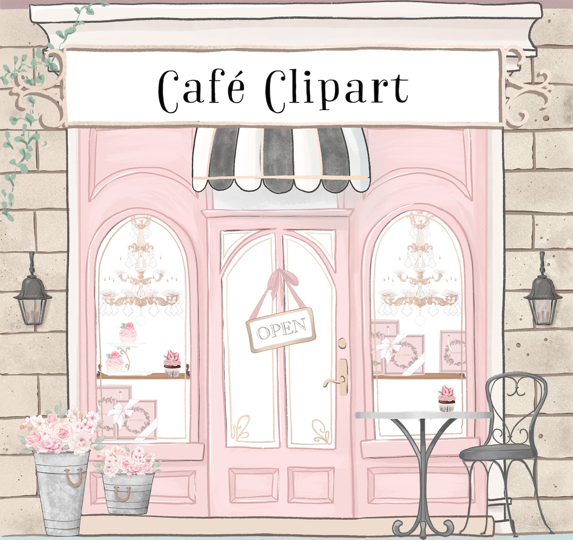 Coffee Shop Clipart Boutique Clipart Paris Clipart Paris - Etsy