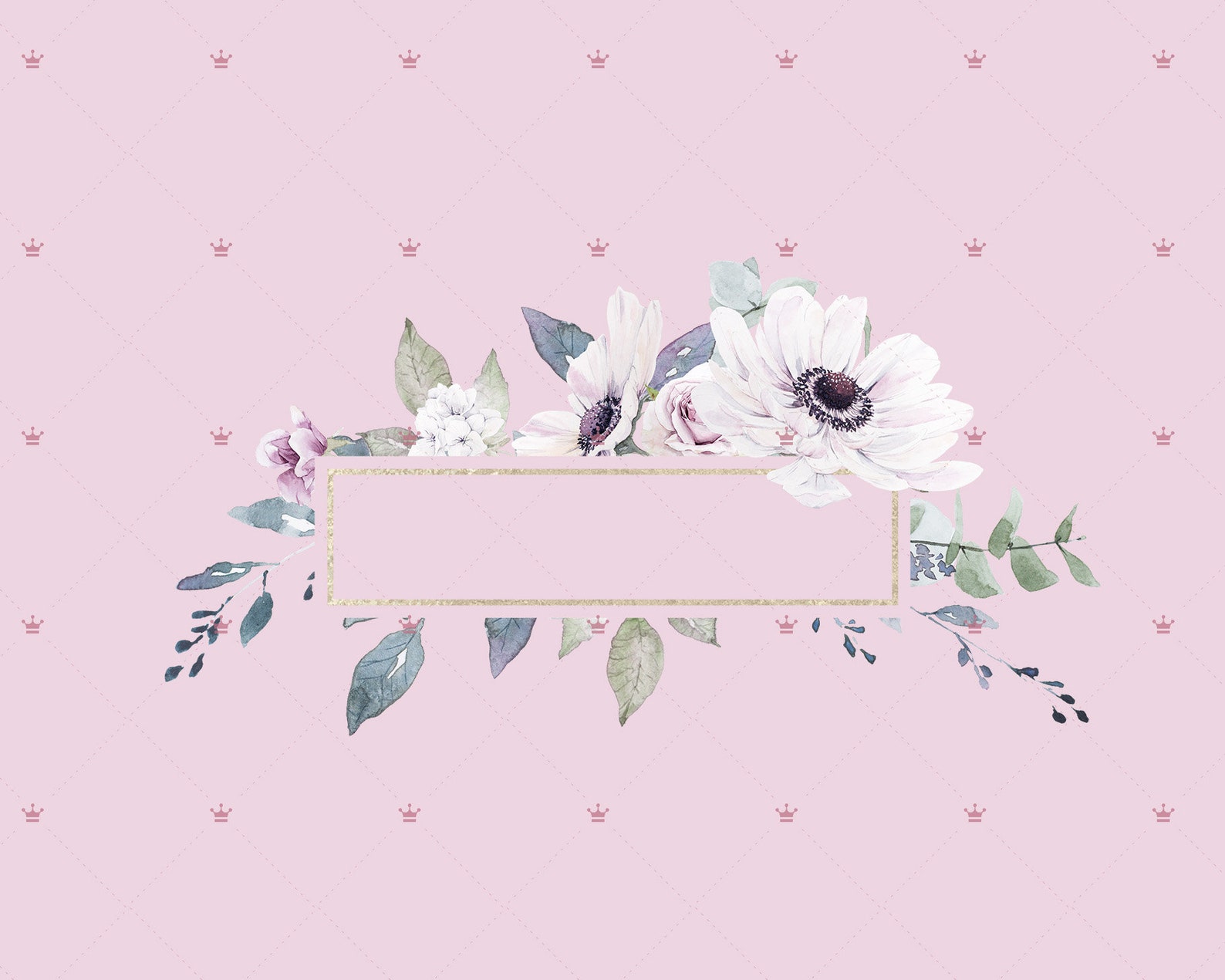 Mauve Floral Frame Clipart, Gold Accent Wedding Frames (PNG) - Etsy