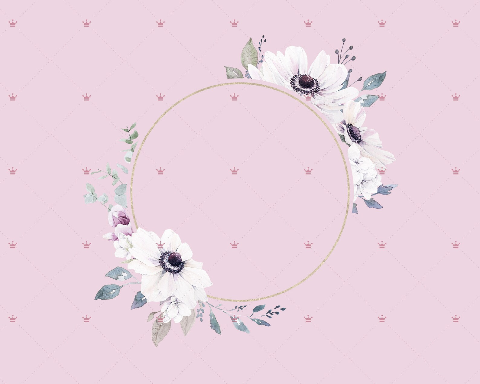 Mauve Floral Frame Clipart, Gold Accent Wedding Frames (PNG) - Etsy