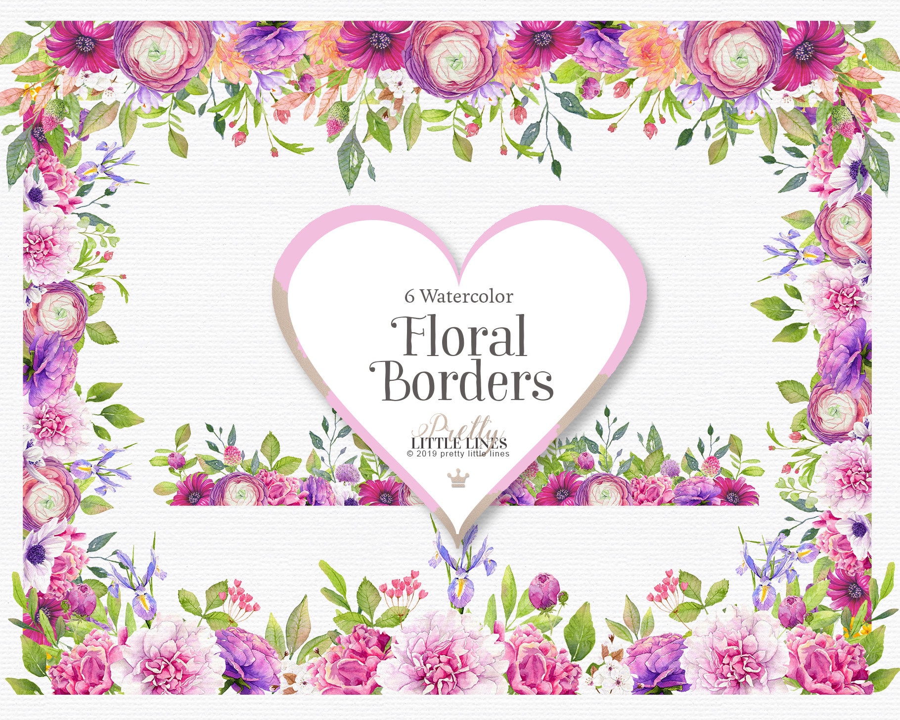 Flower Floral Border Lines