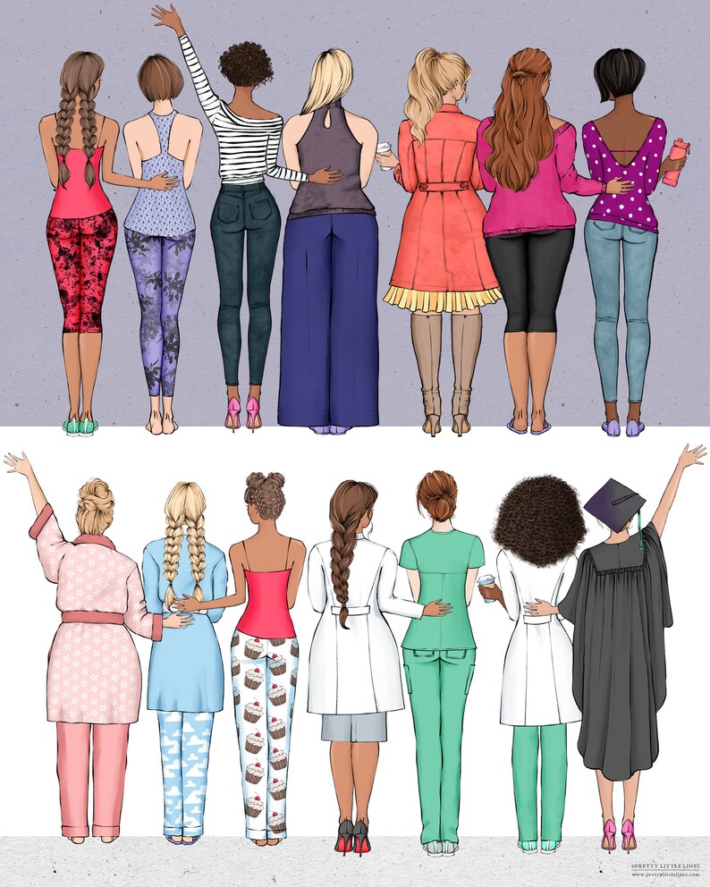 Best Friend Clipart Creator BFF Clipart Creator | Etsy