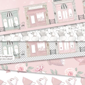 Tea Party Digital Paper Seamless Patterns - 45 High Quality Seamless ...