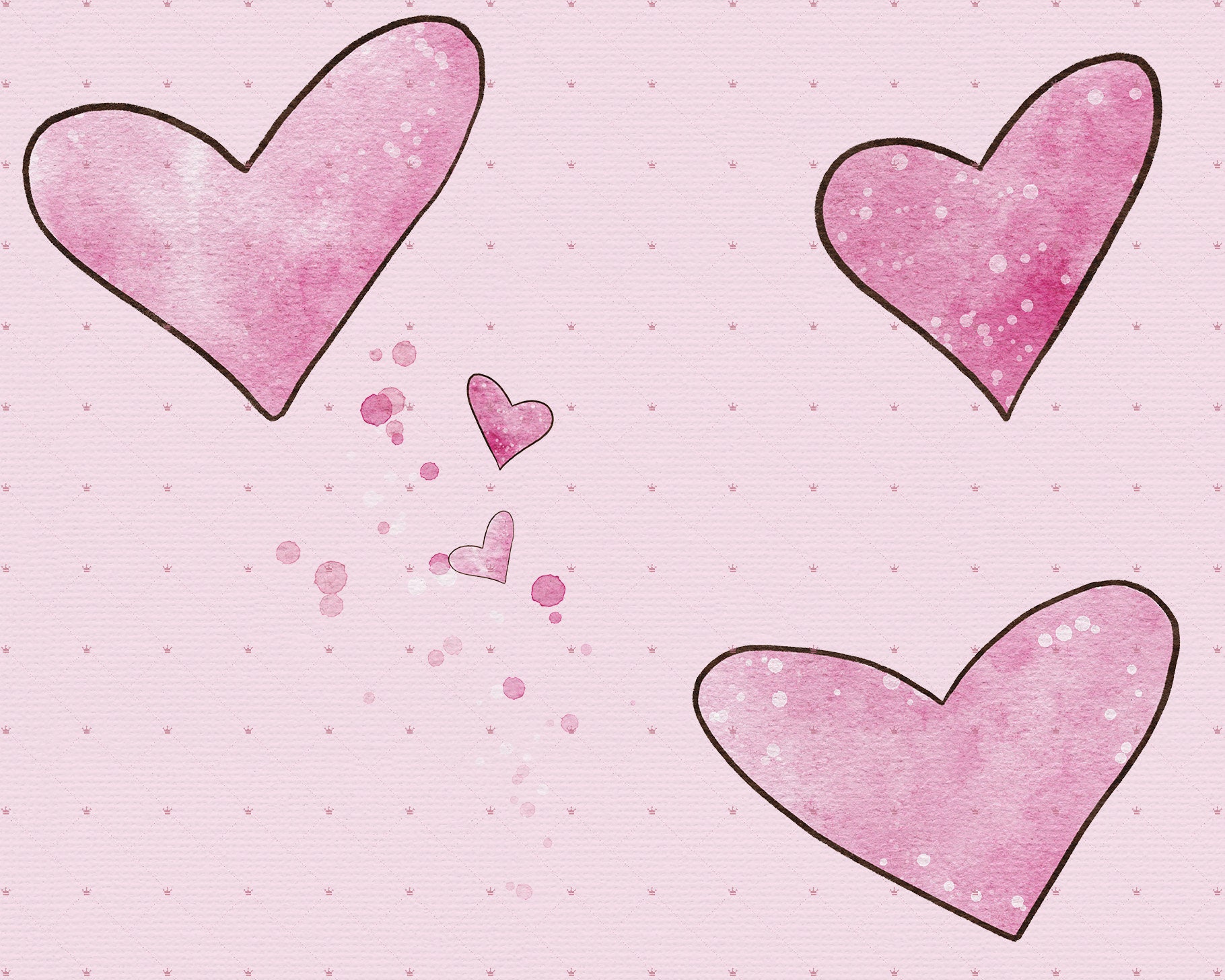 Hats and Hearts Clipart Hand Drawn Plaid Hearts and Hats - Etsy