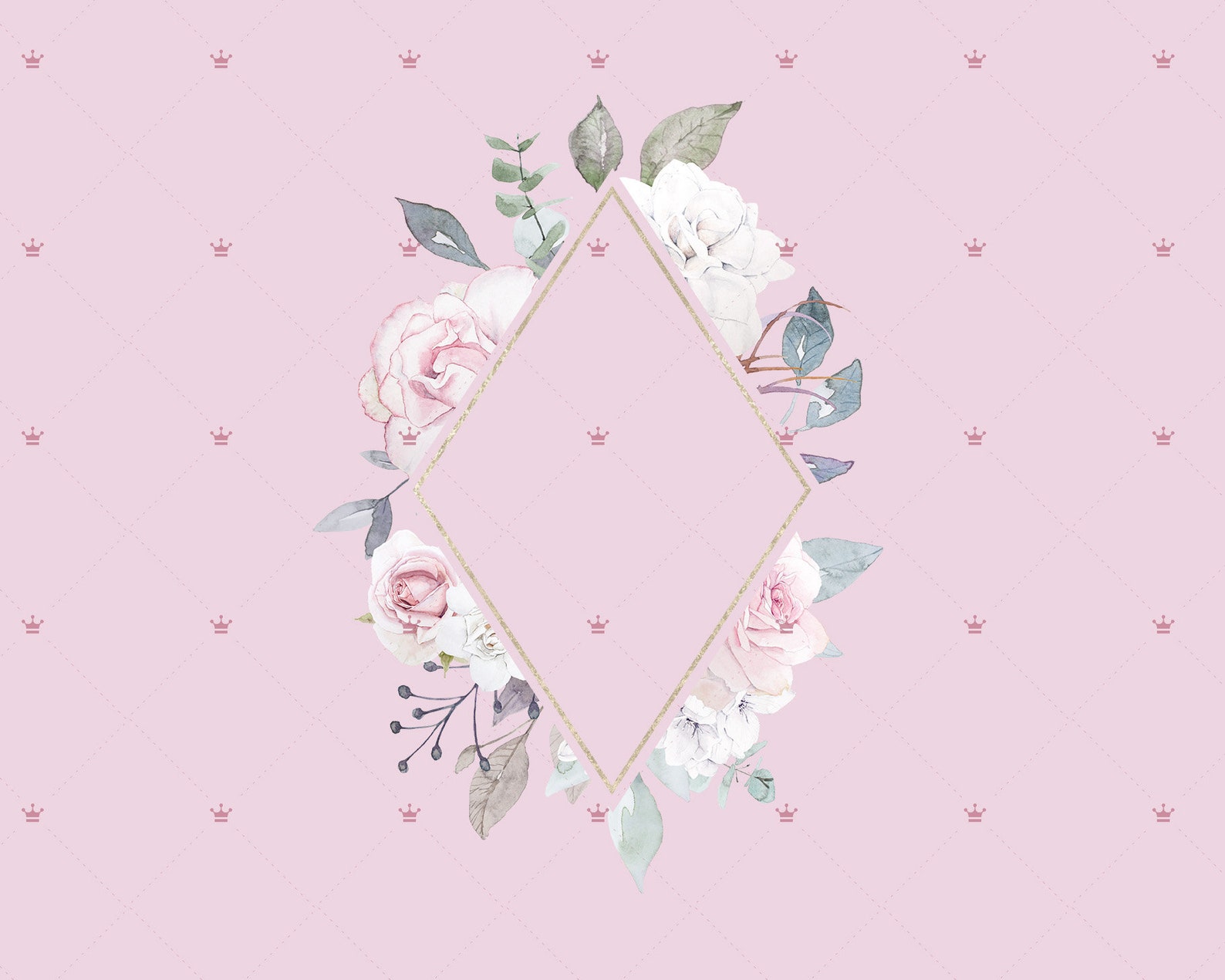 Mauve Floral Frame Clipart, Gold Accent Wedding Frames (PNG) - Etsy