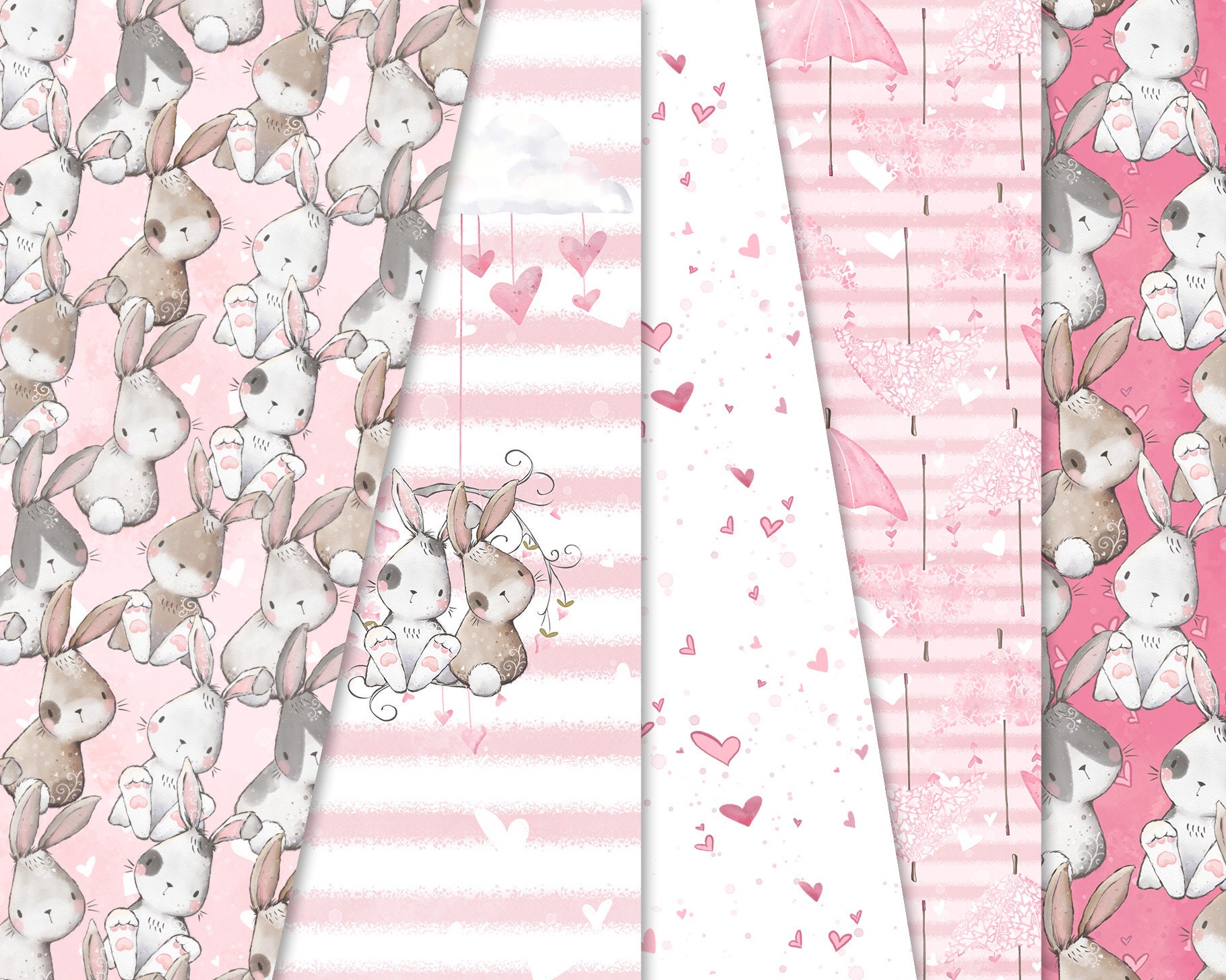 Valentine Digital Papers 26 Seamless Patterns Full of Hand | Etsy