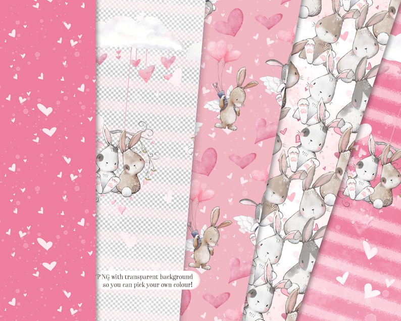 Valentine Digital Papers 26 Seamless Patterns Full of Hand | Etsy