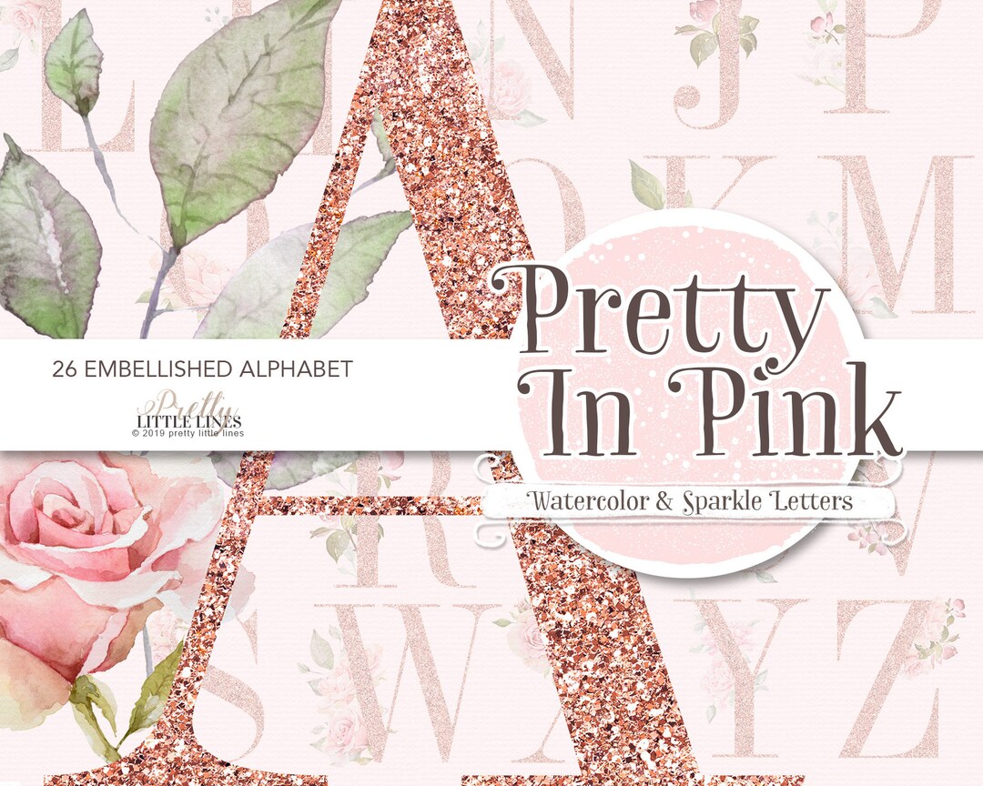 Floral Alphabet Clipart, Floral Letters, Botanical Alphabet, Flower ...