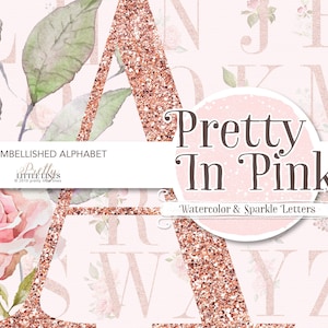 Floral Alphabet Clipart, Floral Letters, Botanical Alphabet, Flower ...