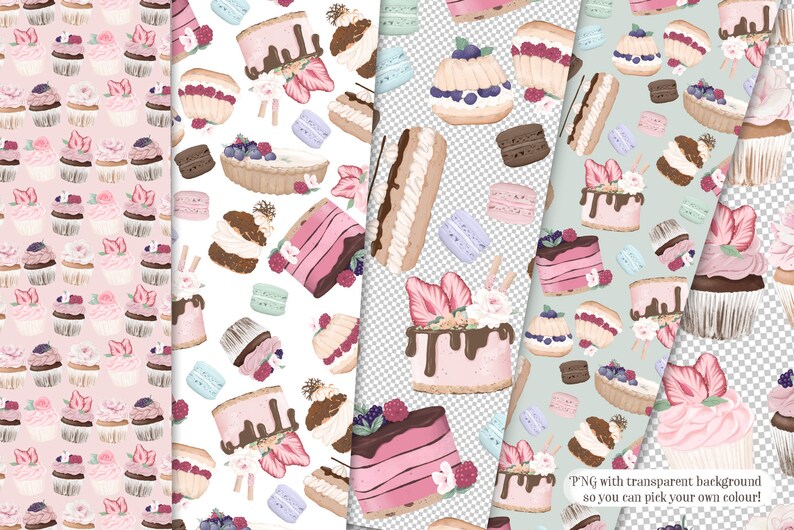 Tea Party Digital Paper Seamless Patterns 45 High Quality - Etsy