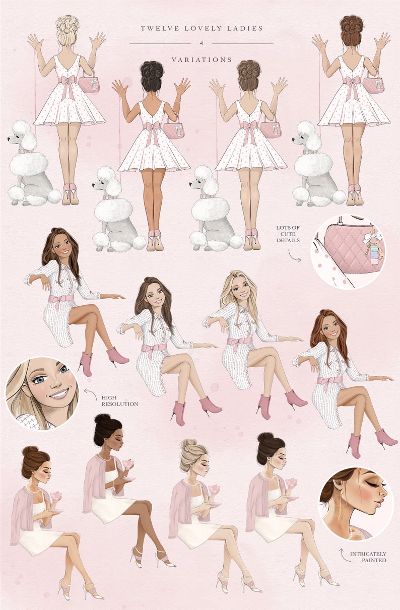 Girl Boss Clipart Kit Girl Clipart Boss Lady Clipart - Etsy UK