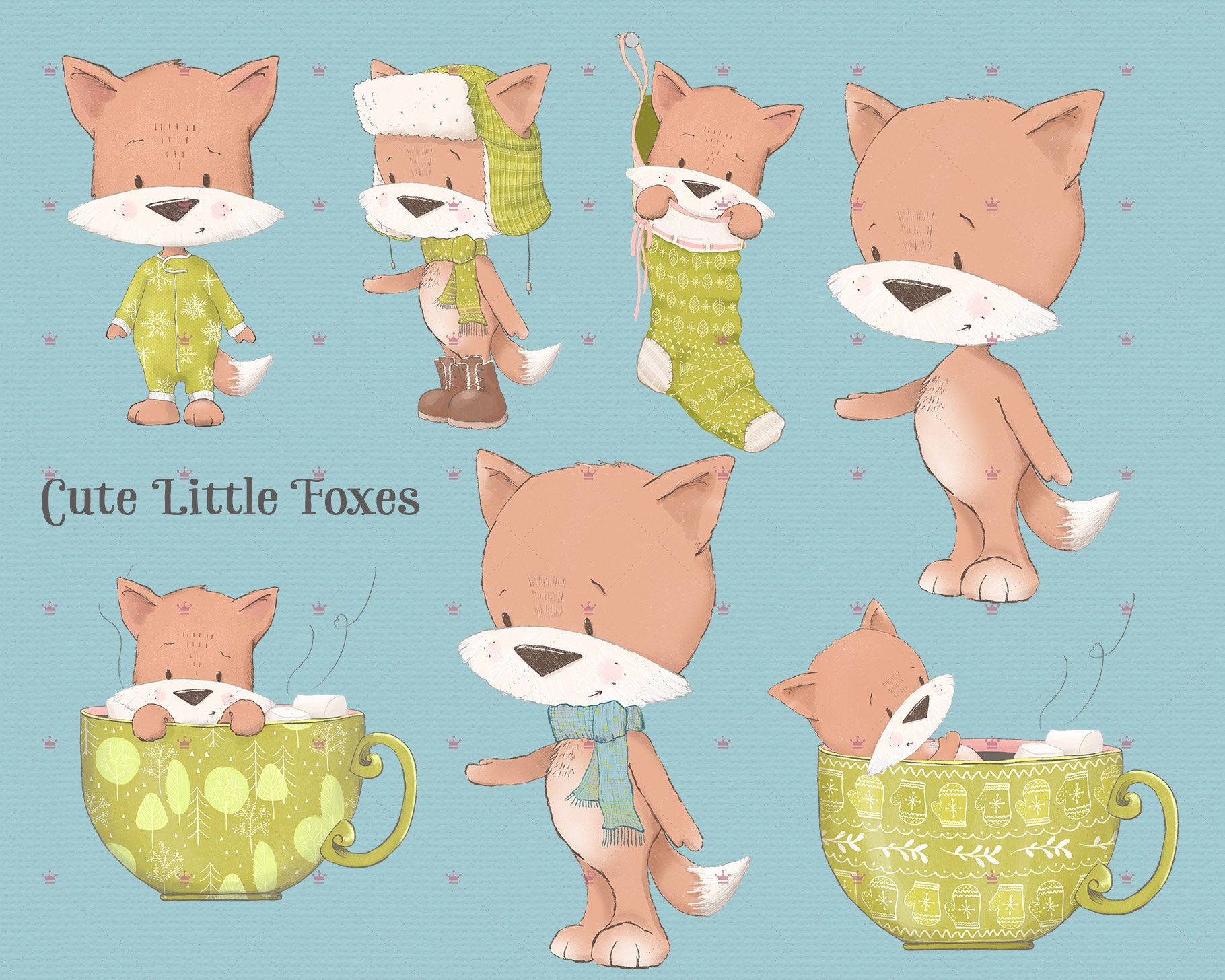 Cute Fox Clipart Fox Clipart Fox PNG Fox Illustration - Etsy
