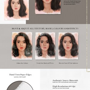 Watercolor Mockup & Texture Paper Pack, Procreate Mockup, Watercolor ...