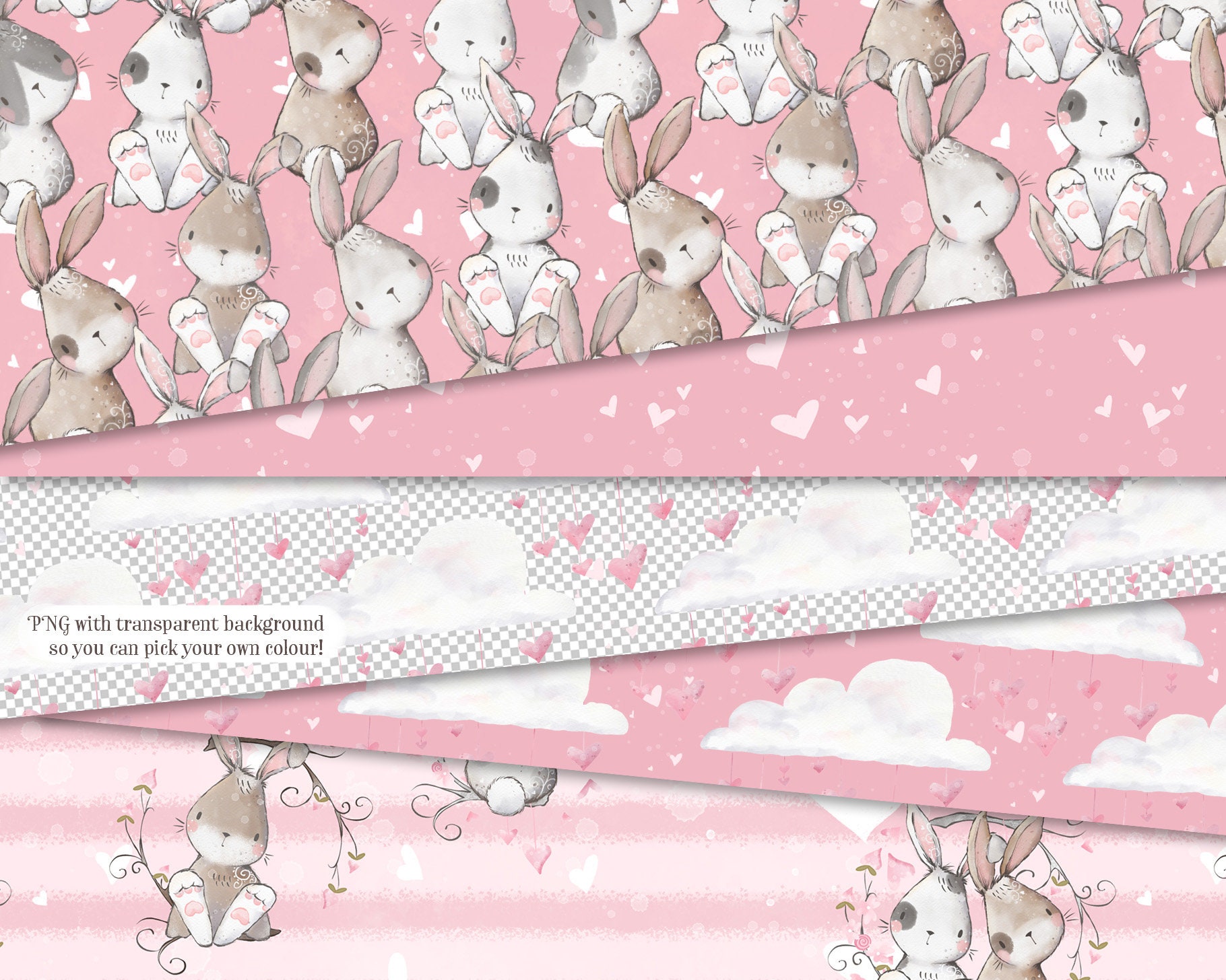 Valentine Digital Papers 26 Seamless Patterns Full of Hand | Etsy